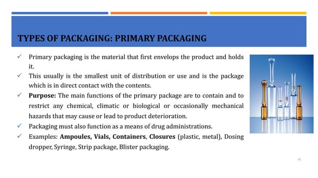Packaging of parenterals | PDF