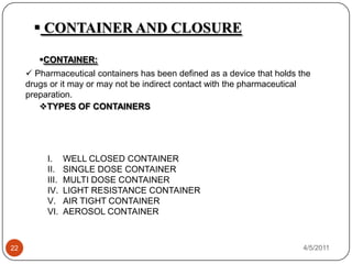 Packaging of pharmaceutical products | PPTX