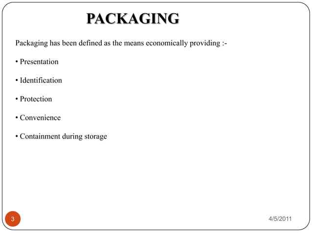 Packaging of pharmaceutical products | PPTX