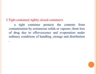 Packaging of pharmaceuticals | PPTX