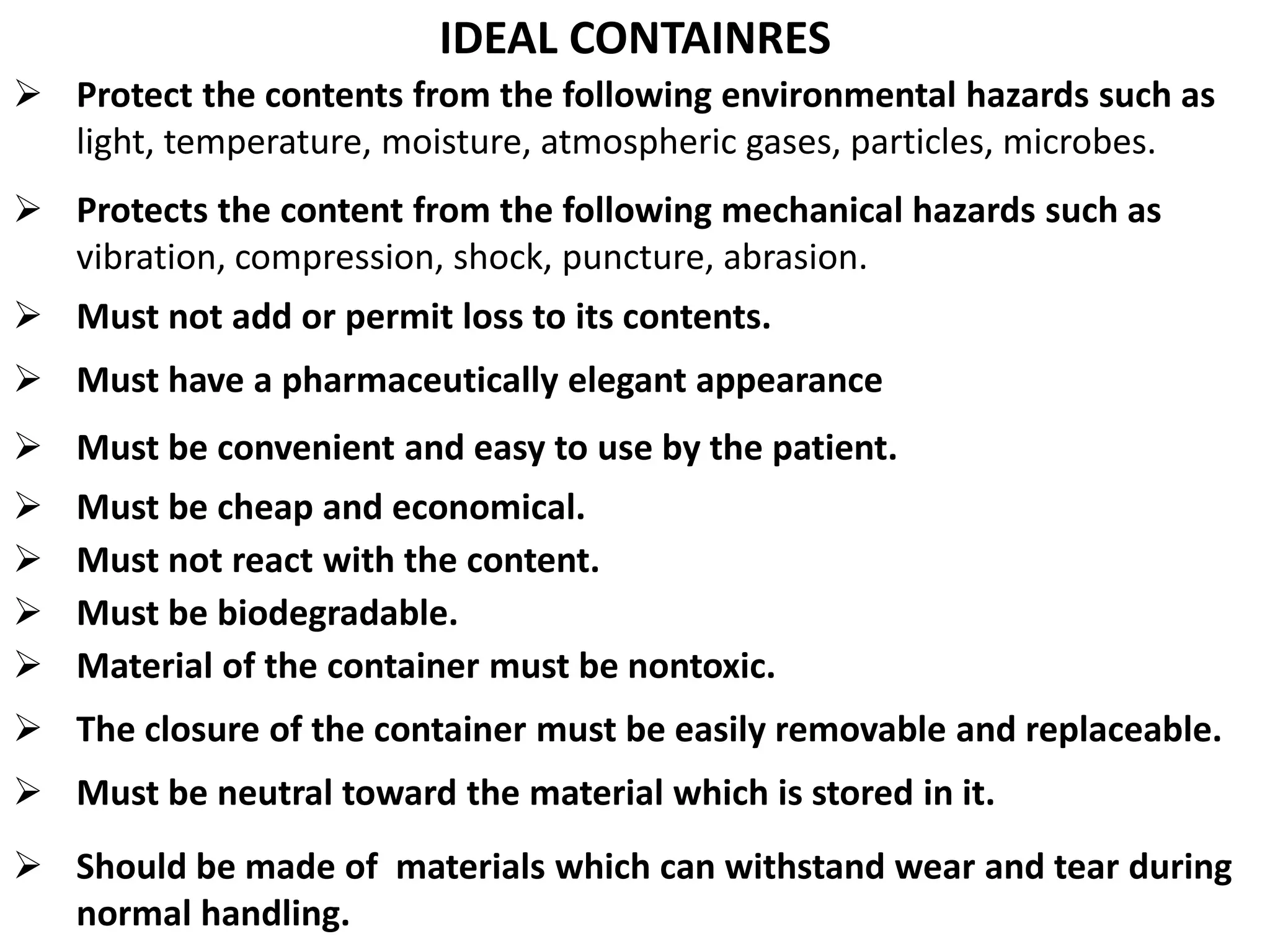 Packaging of pharmaceuticals, glass, plastic, rubber , metal as a ...