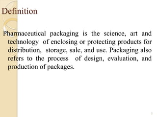 PACKAGING OF PHARMACEUTICALS Pharmaceutical Jurisprudence | PPTX