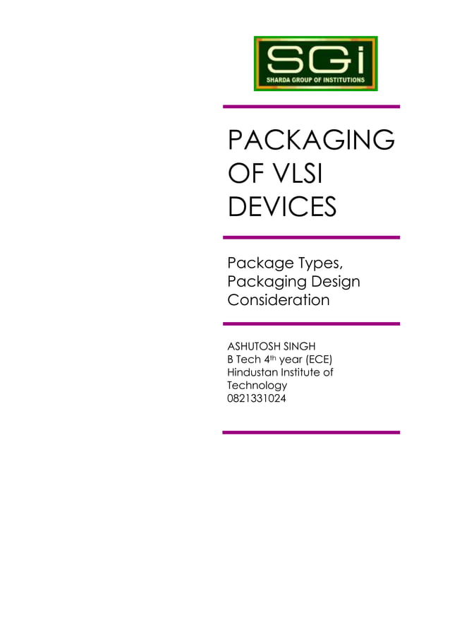 Packaging of vlsi devices | DOCX