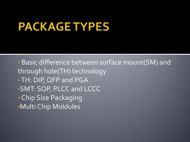 Packaging Of Vlsi Devices Pptx