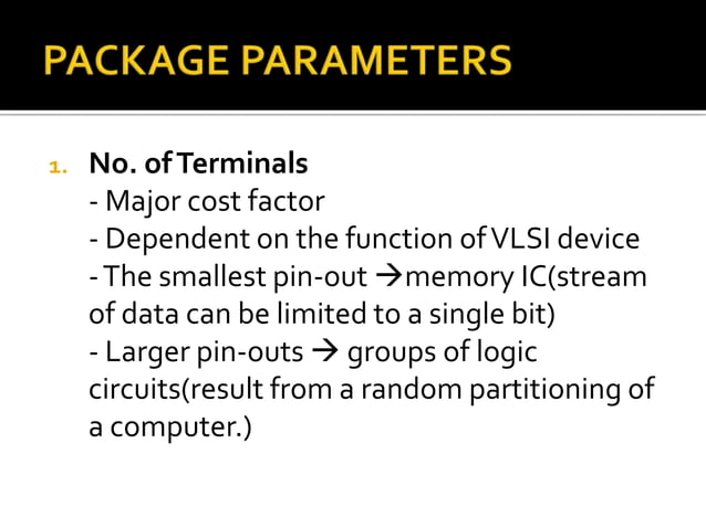 Packaging of vlsi devices | PPTX