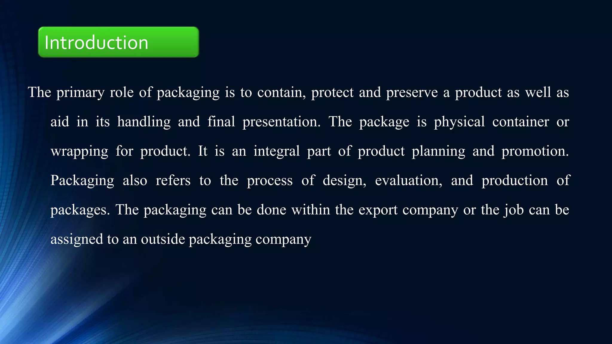 Packaging, Packing, Marking & Labeling | PPTX