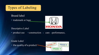 Packaging, Packing, Marking & Labeling | PPTX