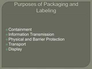 Packaging processes and equipments | PPTX