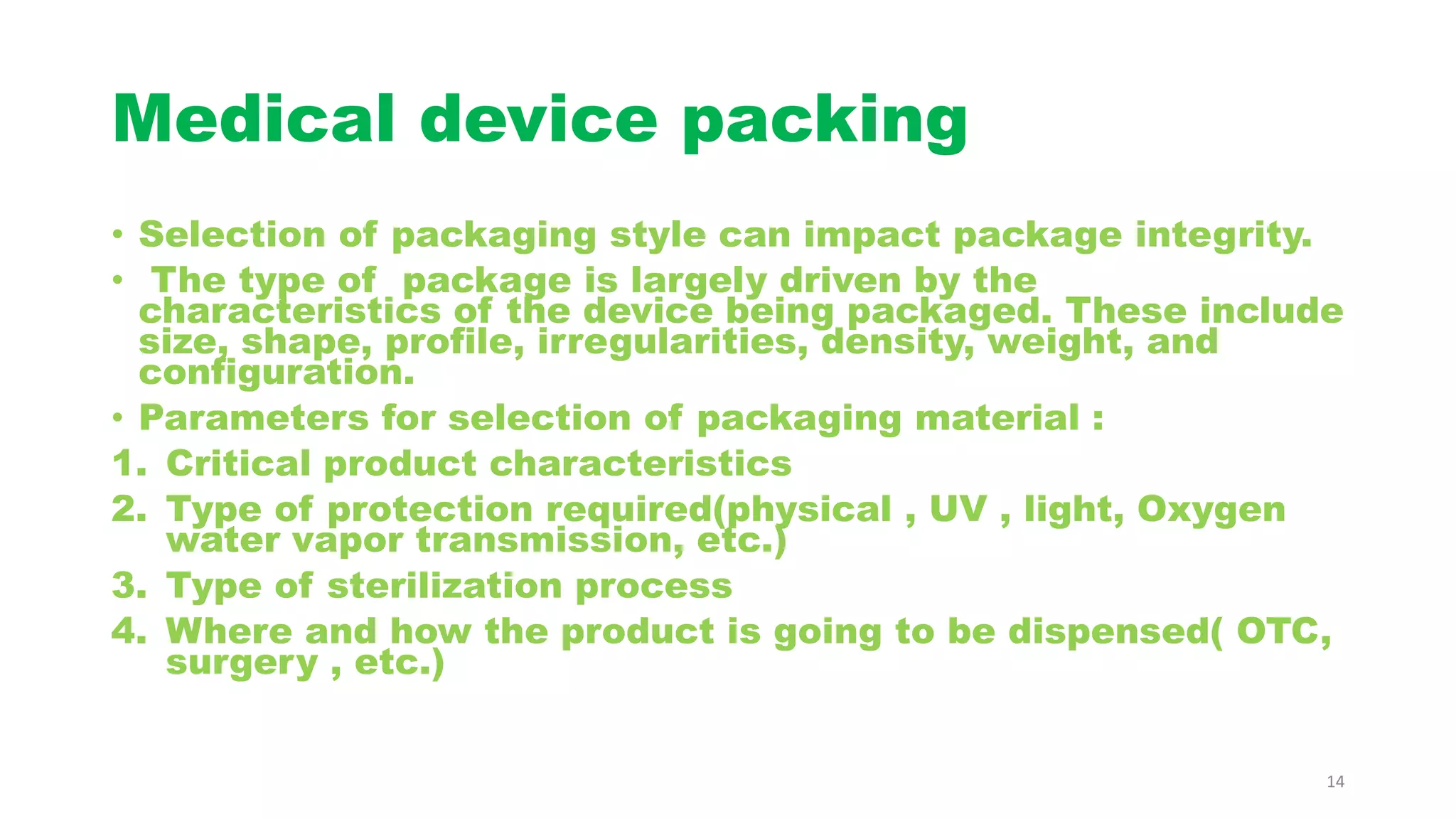 paharmaceutical packaging Medical device Packaging types of medical ...