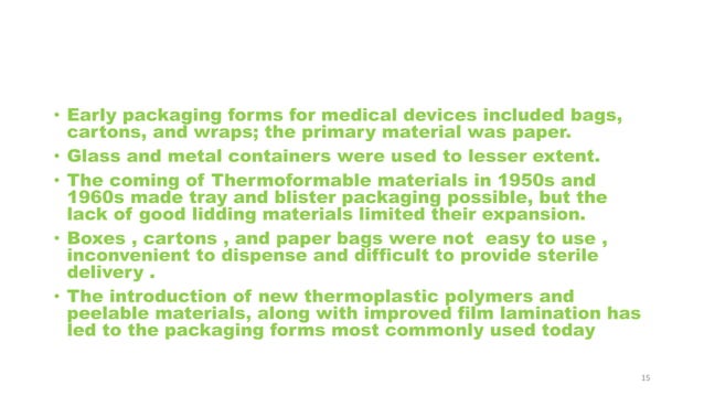 paharmaceutical packaging Medical device Packaging types of medical ...
