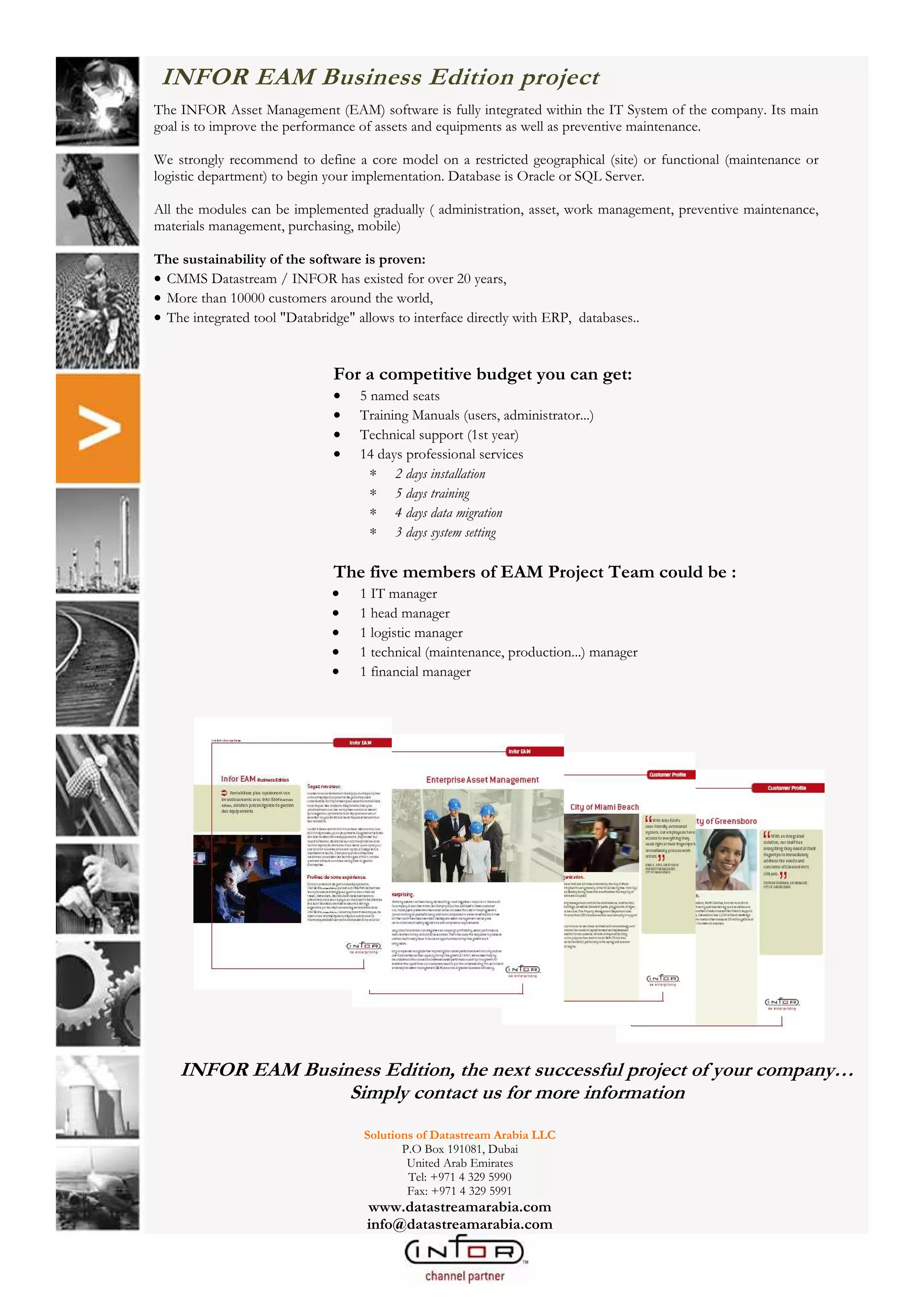 Pack Business Edition INFOR EAM, Datastream Arabia Channel Partner | PDF