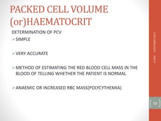 Packed cell volume | PPTX