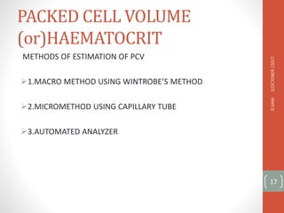 Packed cell volume | PPTX