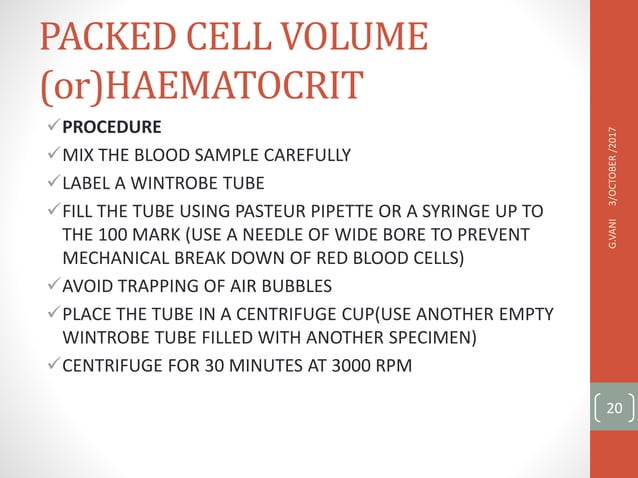 Packed cell volume | PPTX