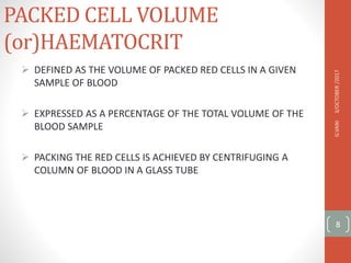 Packed cell volume | PPTX