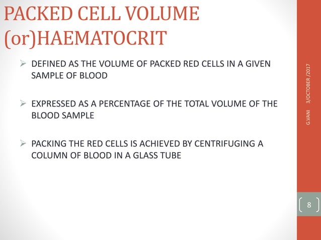 Packed cell volume | PPTX