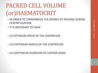 Packed cell volume | PPTX