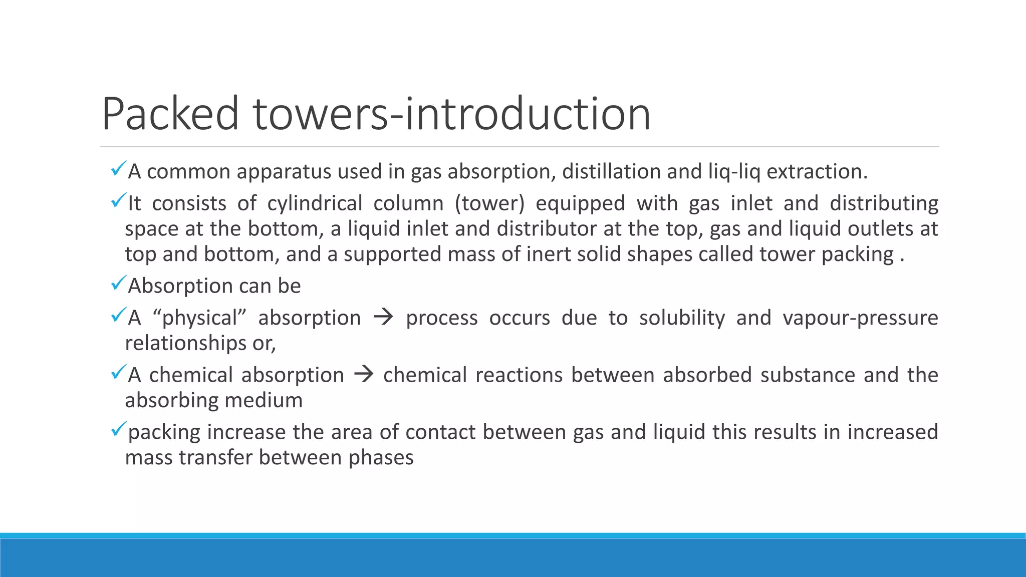 Packed towers | PPTX