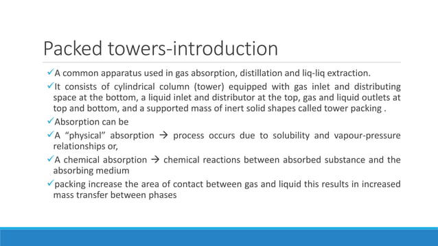 Packed towers | PPTX
