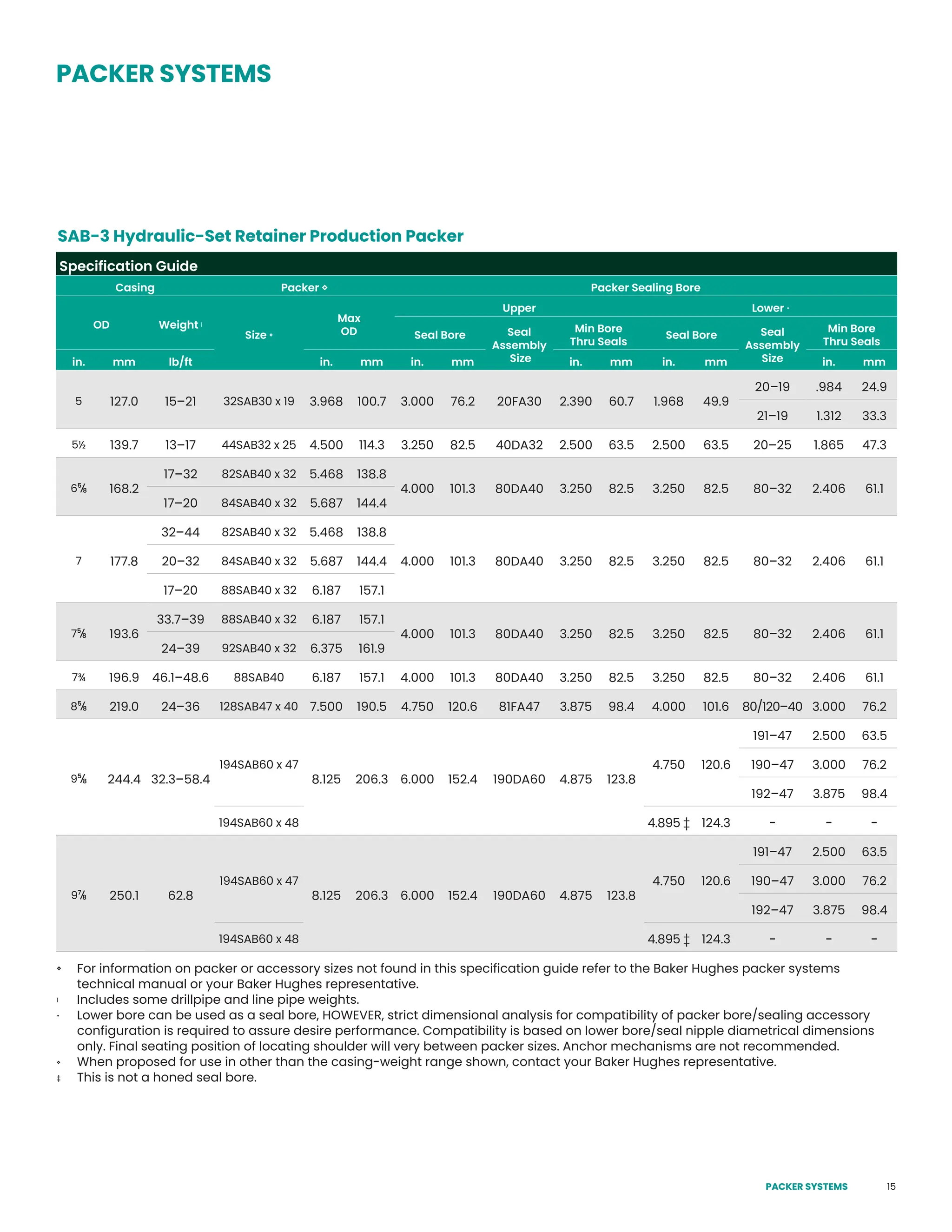 Packer-systems-cat Baker para completacion | PDF