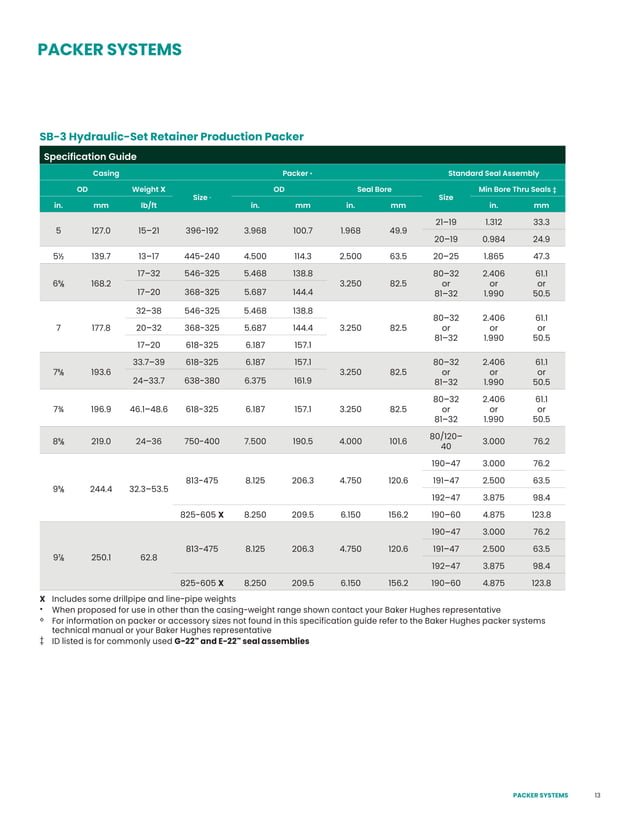 Packer-systems-cat Baker para completacion | PDF