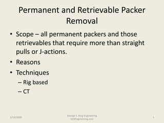 Packer milling | PDF