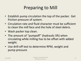 Packer milling | PDF