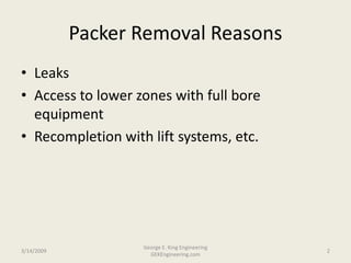 Packer milling | PDF