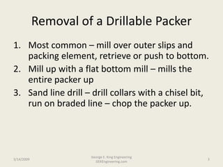 Packer milling | PDF