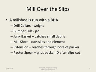 Packer milling | PDF