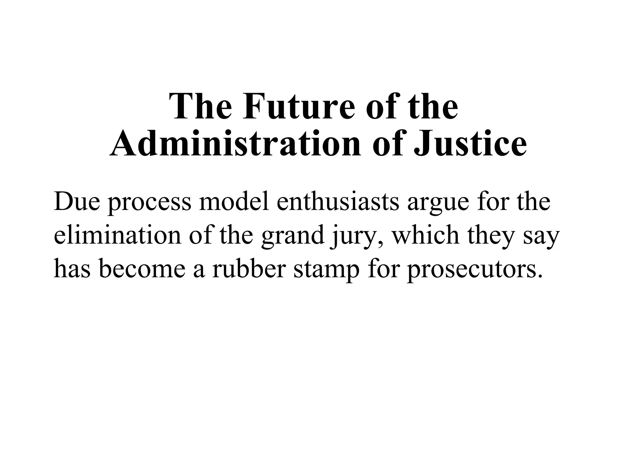 Packer's models of criminal justice | PPT