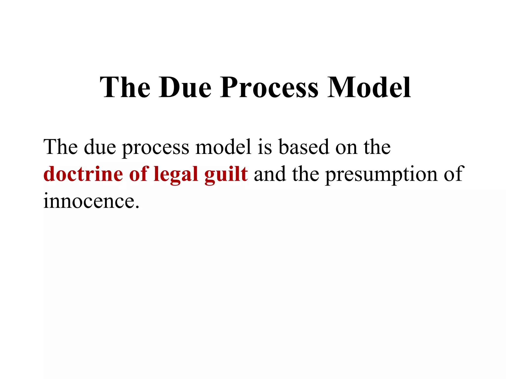 Packer's models of criminal justice | PPT