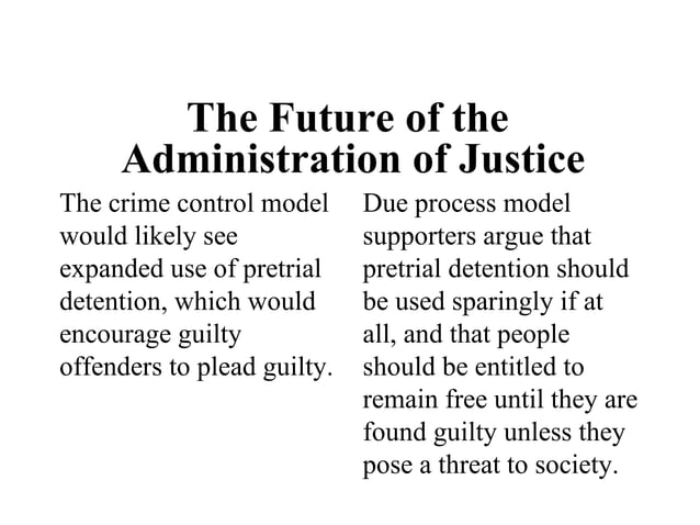 Packer's models of criminal justice | PPT | Law