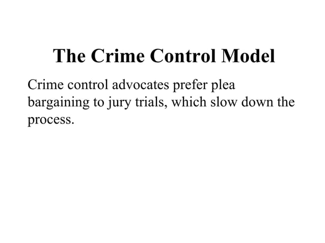 Packer's models of criminal justice | PPT | Law