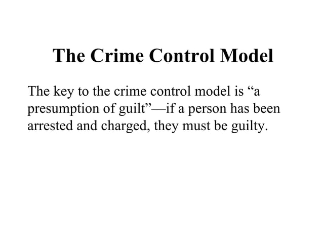 Packer's models of criminal justice | PPT | Law