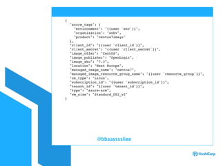 Azure VM base images with Packer, Ansble and Vagrant | PDF