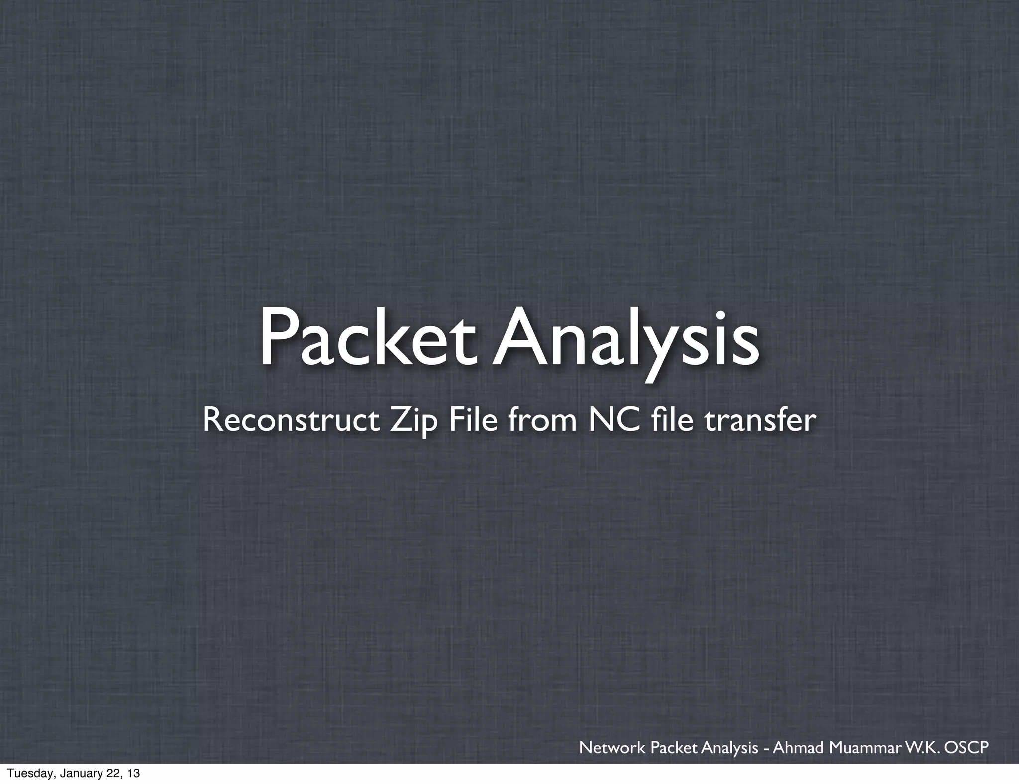 Packet analysis (Basic) | PDF