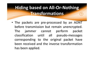 Packet hiding methods for preventing selective jamming attacks | PDF