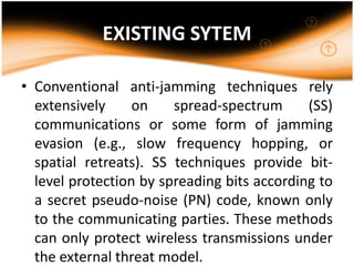 Packet hiding methods for preventing selective jamming attacks | PPT