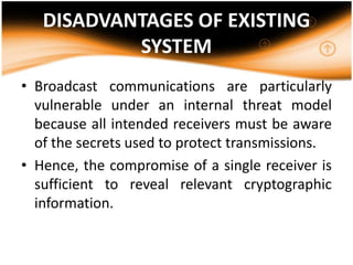 Packet hiding methods for preventing selective jamming attacks | PPT