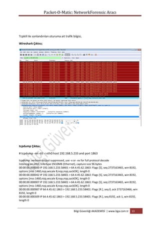 Packet-O-Matic:Network Forensic Aracı | PDF