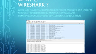 Packet analysis using wireshark | PPTX | Computer Networking | Computing