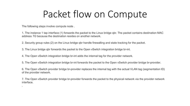 Packet flow on openstack | PPTX