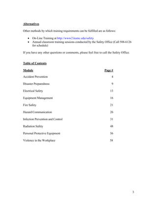 Safety Self-Study Packet | PDF