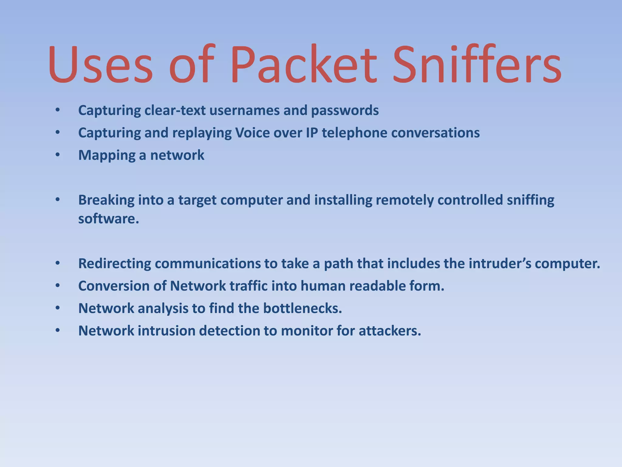 Packet sniffers | PPTX