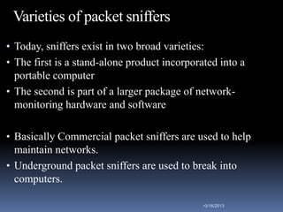 Packet sniffers | PPT