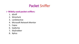 Packet sniffing | PPTX