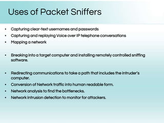 Packet sniffing in LAN | PPT