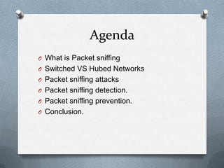 Packet sniffing in switched LANs | PPTX