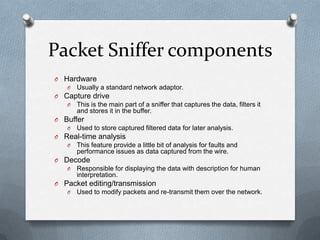 Packet sniffing in switched LANs | PPTX
